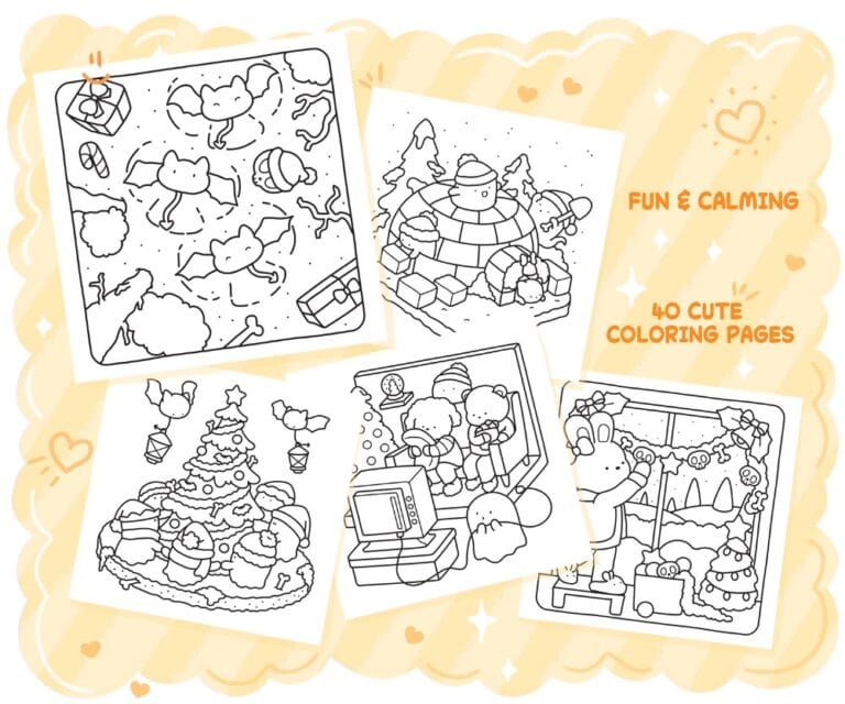 Spooky Christmas Coloring Book - Colored Caramel